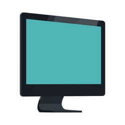 Orange pc monitor Royalty Free Vector Image - VectorStock