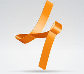 Silk ribbon letter abc Royalty Free Vector Image