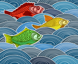 Group of Fish Vector Images (over 7,200)