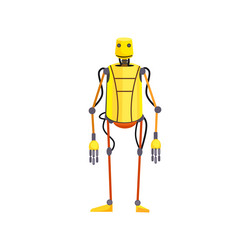 Yellow robot cartoon Royalty Free Vector Image