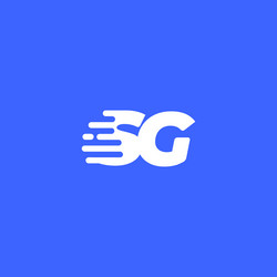 Letter sg fast speed technology modern logo design