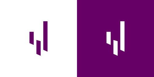 W logo design simple and modern Royalty Free Vector Image