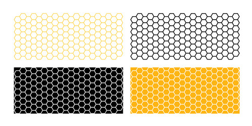Hexagon honeycomb seamless pattern grid Royalty Free Vector