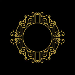 Royal golden frame for design Royalty Free Vector Image