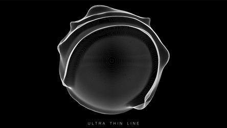 Ultra thin line fluid geometry dynamic Royalty Free Vector