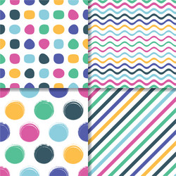 Simple seamless pattern with round shapes Vector Image
