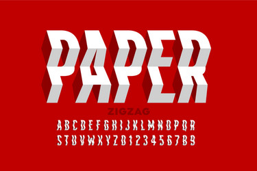 Cast shadow font Royalty Free Vector Image - VectorStock