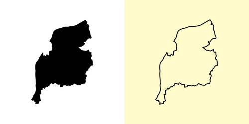 Albay map philippines asia filled and outline Vector Image