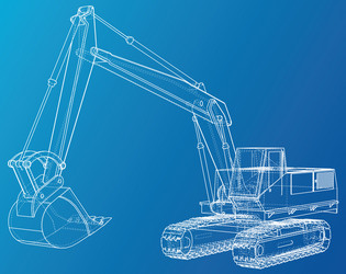 Excavator Royalty Free Vector Image - VectorStock