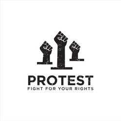 Clenched strong fist protest Royalty Free Vector Image