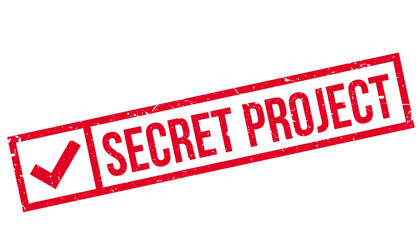 Secret project rubber stamp Royalty Free Vector Image