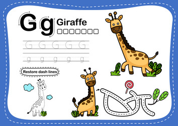 Giraffe Flashcard Vector Images (over 100)