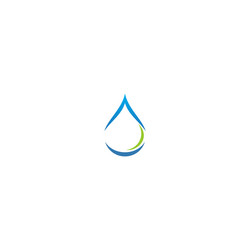 Droplet water bio logo Royalty Free Vector Image