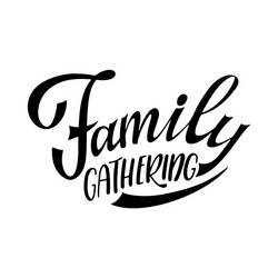 Gather together poster greeting card with brush Vector Image