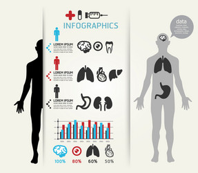 Infographic health graph design colorful Vector Image