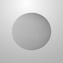 Ball sphere grid triangle on surface Royalty Free Vector