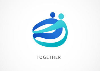 Abstract people symbol togetherness and community Vector Image