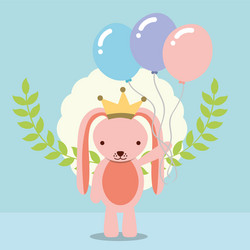 Rabbit Holding Balloons Vector Images (over 310)