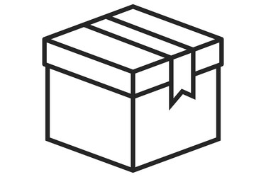 Outline box icon transparent container shipping Vector Image