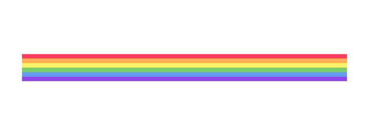 Rainbow flag pride month garland bunting divider Vector Image