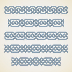 Seamless islamic border Royalty Free Vector Image