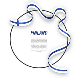 Ribbon flag of finland Royalty Free Vector Image