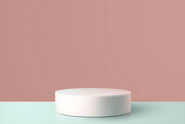 Podium white rectangular stage decorative wall Vector Image