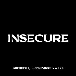 Modern sharp sans serif display font Royalty Free Vector