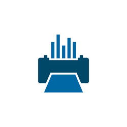 Printer icon logo design template Royalty Free Vector Image