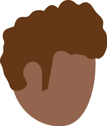 Afro man faceless head Royalty Free Vector Image
