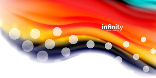 Flowing liqiud colors isolated on white Royalty Free Vector