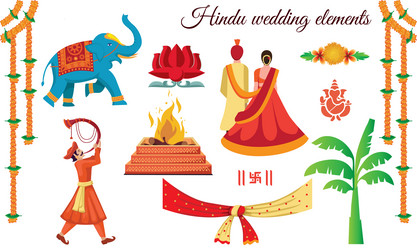Indian wedding card design invitation template Vector Image