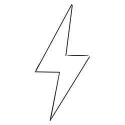 Lighting bolt symbol in doodle style power simple Vector Image