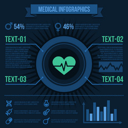 Medical infographic hud ui concept of body scan Vector Image