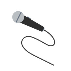 Microphone gray mic on stand Royalty Free Vector Image