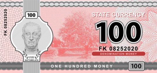 Money banknotes with portrait Royalty Free Vector Image