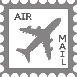 Stamp mail Royalty Free Vector Image - VectorStock