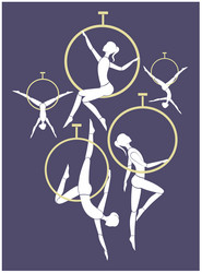 Aerial hoop Royalty Free Vector Image - VectorStock