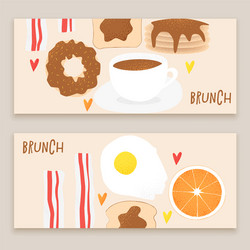 Breakfast concept brunch Royalty Free Vector Image