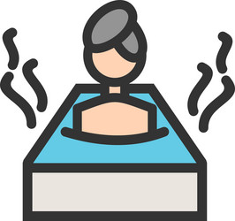 Hot water bath Royalty Free Vector Image - VectorStock