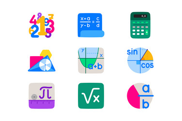 Educational numbers set with cartoon animals Vector Image