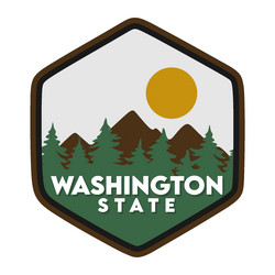 Washington state with beautiful view Royalty Free Vector