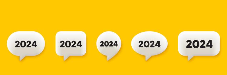 2024 year icon event schedule annual date Vector Image