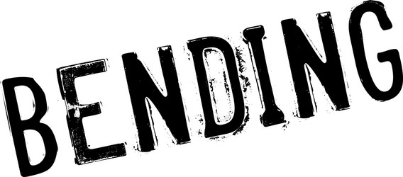 Bending rubber stamp Royalty Free Vector Image