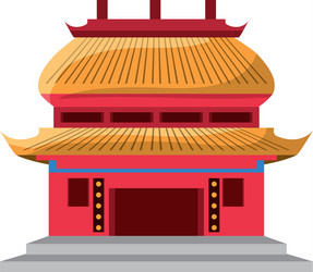 Chinese temple symbol Royalty Free Vector Image