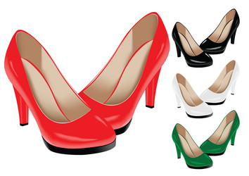 Fashion with female elegant shoe Royalty Free Vector Image