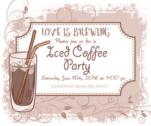 Coffee Party Invitation Vector Images (over 2,500)