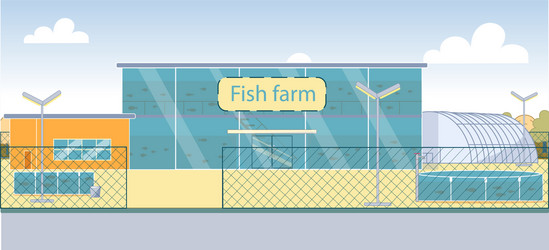 Fish farming isolated cartoon Royalty Free Vector Image