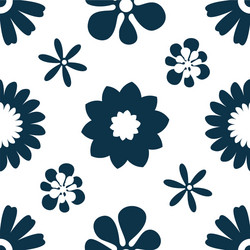 Seamless pattern with white flowers Royalty Free Vector