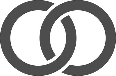 Olympic rings five icon black color Royalty Free Vector